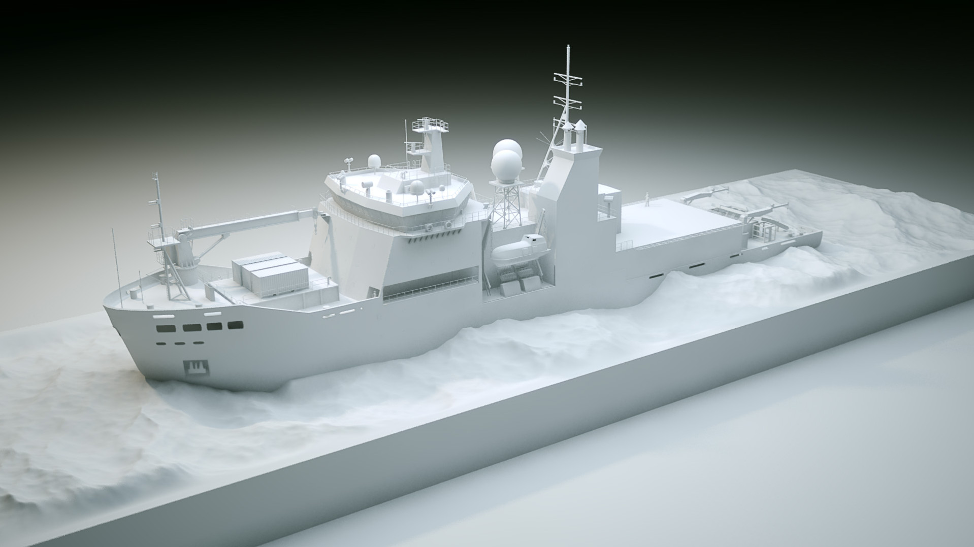 CG Animation Icebound - Icebreaker Araon - full 3d - xoio